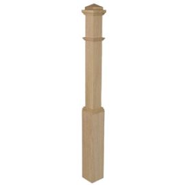 2091 Adjustable Poplar Box Newel - 55 in - 62 in
